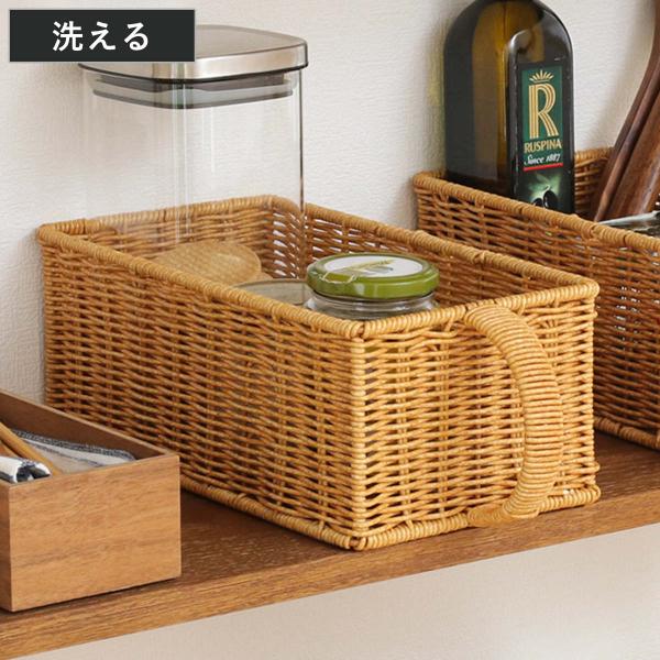 サイズ/約幅34×奥行16×高さ11.5cm重量/約360g内容量/1個材質/ポリプロピレン、ポリエチレン、鉄生産国/中国製耐熱温度/100度●天然素材のような風合いが楽しめる手編みバスケットです●職人が1つ1つ丁寧に編んで作っています。●...