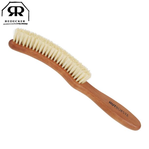 サイズ/約23.5cm重量/約42g内容量/1個材質/ペアウッド、豚毛生産国/ドイツ製●豚毛でできた帽子用お手入れブラシです。●ブラシのカーブが帽子の丸みにフィットします。●中折れ帽子からお子様の制帽まで幅広くお手入れできます。●プレゼント...