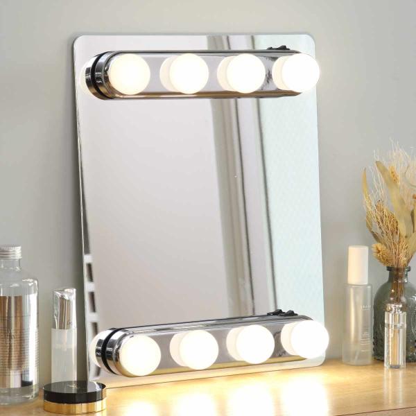 サイズ/約幅30.4×奥行6×高さ6.8cm重量/約190g内容量/1個材質/ABS、リチウムイオン電池内蔵生産国/中国製●スタイリッシュなデザインの吸盤つきLEDライトです。●自宅のミラーに取り付ければ、簡単にハリウッドミラーに変えられま...