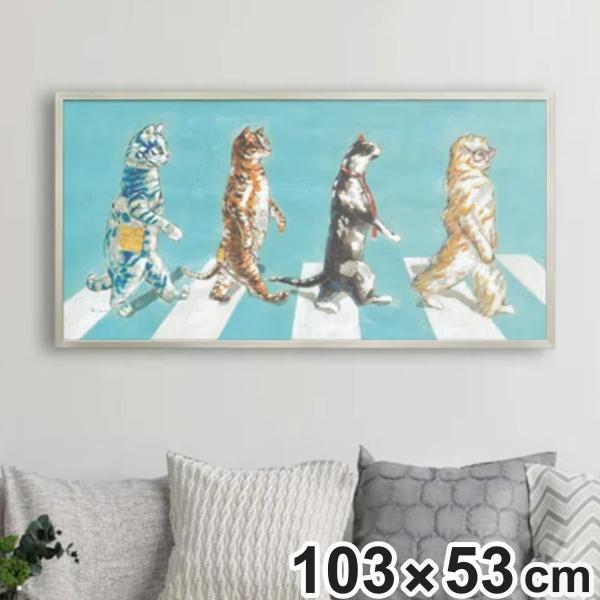 サイズ/約横103×縦53cm厚さ：約3.7cm重量/約2.7kg内容量/1枚付属品：額（吊金具付き）、額吊紐材質/キャンバス・樹脂フレーム●一つ一つ丁寧にハンドペイントが施されたアートと、樹脂フレームをセットにしたアートフレームです。●ア...