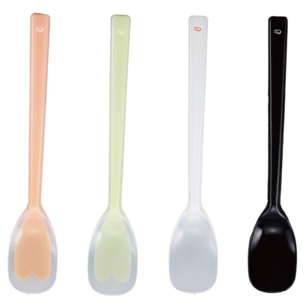 サイズ/約横3.7×縦20.5cm重量/約22g内容量/1本材質/ハンドル・スプーン：シリコンゴム芯：ナイロン66種類/オレンジ、グリーン、ホワイト、ブラック生産国/日本製耐熱温度/200度耐冷温度/-20度食器洗い乾燥機/使用可能電子レン...