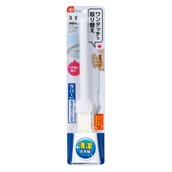 サイズ/約幅6×奥行7.5×高さ27.5cm内容量/トイレブラシ、ケース各1個材質/柄・ボタン：ABS樹脂ケース・ヘッド：ポリプロピレンクリーナー：ナイロン不織布（特殊ゴム加工）生産国/日本製適合品番/B00171、B00172●ワンタッチ...