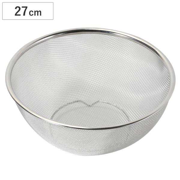 サイズ/約高さ12cm直径：約28cm線材：0.4mm×14メッシュ内容量/1個材質/ステンレス鋼生産国/中国製●足付きで水切れが良く、衛生的なボウル型ザルです。●ステンレスは耐久性が高く、汚れも落としやすいので毎日気軽に使えます。●網目が...