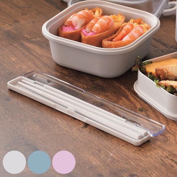 サイズ/約幅19.5×奥行2.5×高さ1.5cm箸：18.5cm重量/約35g内容量/1個（お箸、箸箱）材質/AS樹脂種類/グレーホワイト、ナイルブルー、オーキッド生産国/日本製食器洗い乾燥機/使用不可●ニュアンスカラーのお箸セットです。●...