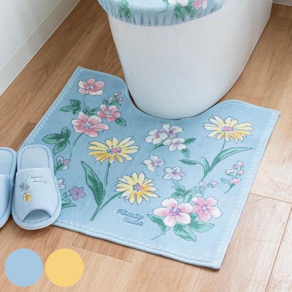 サイズ/約横60×縦55cm厚さ：約0.7cm内容量/1枚材質/アクリル100％(吸水加工・抗菌防臭加工)種類/ブルー、イエロー生産国/日本製洗濯/洗濯機使用可能乾燥機/使用不可床暖房/ホットカーペット/非対応滑り止め/加工あり●植物とお花...