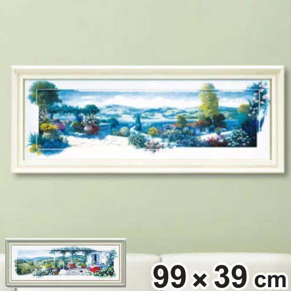 サイズ/約横99×縦39cm重量/約2.3kg内容量/1枚付属品：額（吊金具付き）、額吊紐材質/樹脂フレーム、塩ビ仕様：2mm特殊プリントマット付種類/パノラマテラス1、パノラマテラス2●オランダの男性作家「ピーターモッツ」のアートフレーム...