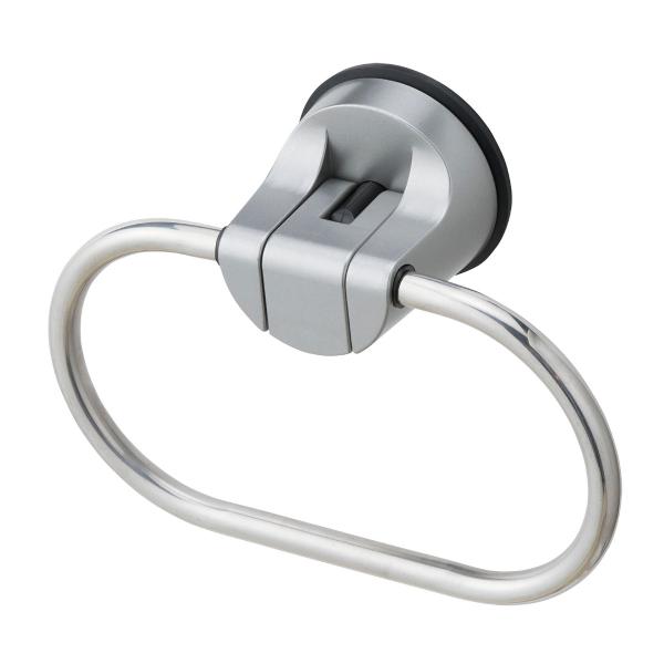 サイズ/約幅17×奥行5.5×高さ11cm内容量/1個材質/本体：ABS樹脂（メタリック塗装）、ステンレス銅管（18-8）吸盤：ポリアセタール、ポリウレタン生産国/中国製耐荷重/2kg●ジェル吸盤でしっかり取り付けられるタオル掛けです。●サ...