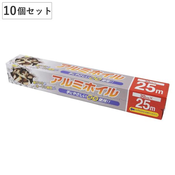 サイズ/30cm×25m内容量/10個セット材質/アルミニウム生産国/中国製●25mの長巻きでたっぷり使えます。●紙刃なので手を傷つけにくいです。●箱と刃を分別する必要が無いので処分の手間を減らせます。●10個セットです。紙刃 オーブン ト...
