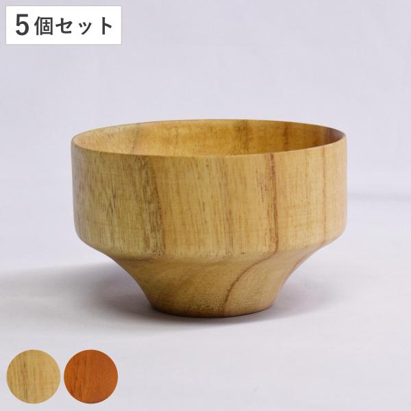 サイズ/約高さ6.8cm直径：約11cm容量/約300ml内容量/同色5個セット材質/天然木（ウレタン塗装）種類/ナチュラル、ブラウン生産国/ベトナム製食器洗い乾燥機/使用不可電子レンジ/使用不可●木のあたたかみを感じる木製ボウルです。●サ...
