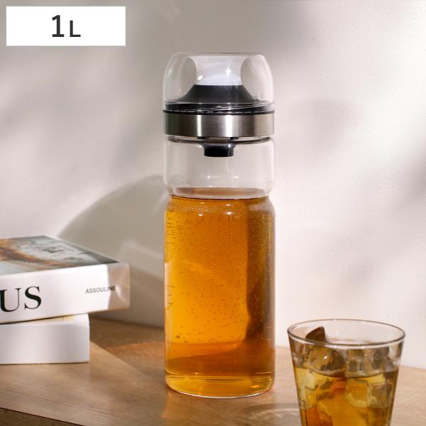 サイズ/約高さ26.6cm直径：約9cm重量/約465g容量/約1L内容量/1個材質/ボトル：耐熱ガラスストレーナー：パッキン・シリコーンゴムストレーナーうけ：ABS樹脂・ステンレススチールキャップ：アクリル樹脂生産国/中国製食器洗い乾燥機...