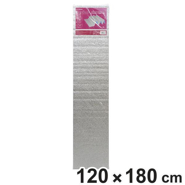 サイズ/約横120×縦180cm厚さ：8mm内容量/1枚材質/発砲ポリエチレンPPフィルムアルミ蒸着PETフィルム生産国/中国製耐熱温度/70度●折りたたみ式で巻きぐせの無い、フラット性に優れたアルミマットです。●折りたたみ式なので、収納時...