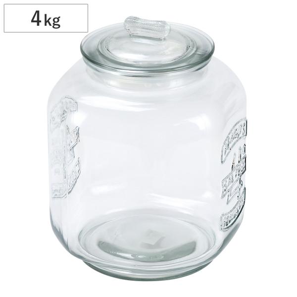 サイズ/約幅19×奥行19×高さ26cm重量/約1.8kg内容量/1個材質/本体：ソーダガラスパッキン：ポリエチレン生産国/中国製パーツ別耐熱温度/パッキン：70度●おしゃれにお米を保存しておけるガラス製のライスストッカーです。●お菓子・パ...