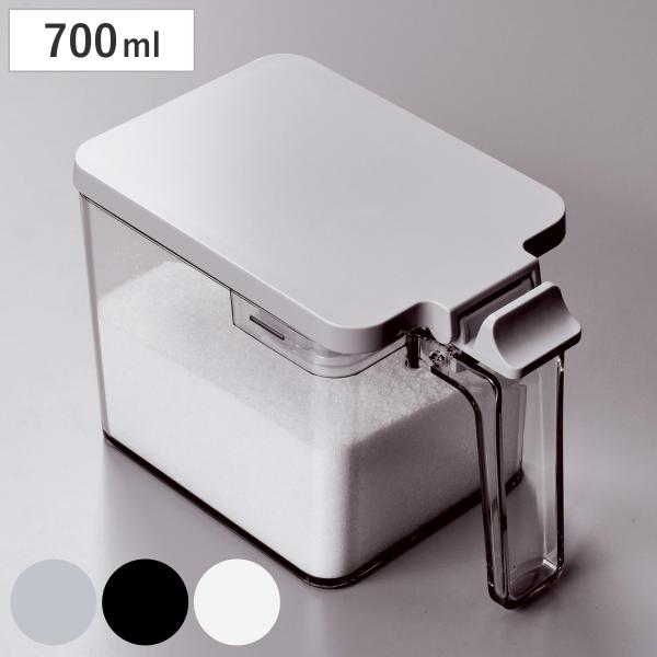 サイズ/約幅9×奥行15.7×高さ10.1cm重量/約203g容量/約700ml内容量/1個材質/本体・フタ：ポリスチレンすり切り板・スプーン：ポリプロピレンプッシュレバー：ABS樹脂バネ・パッキン：シリコーンゴム種類/グレー、ブラック、ホ...