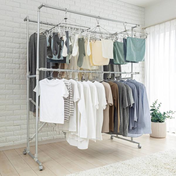 サイズ/使用時：約幅90〜148×奥行68×高さ115〜175cm収納時：約幅8×奥行68×高さ115cm重量/約4.4kg内容量/1台材質/パイプ：アルミパイプ部品：ABS樹脂、PE樹脂、ポリアセタール樹脂ネジ類：スチール（メッキ）生産国...