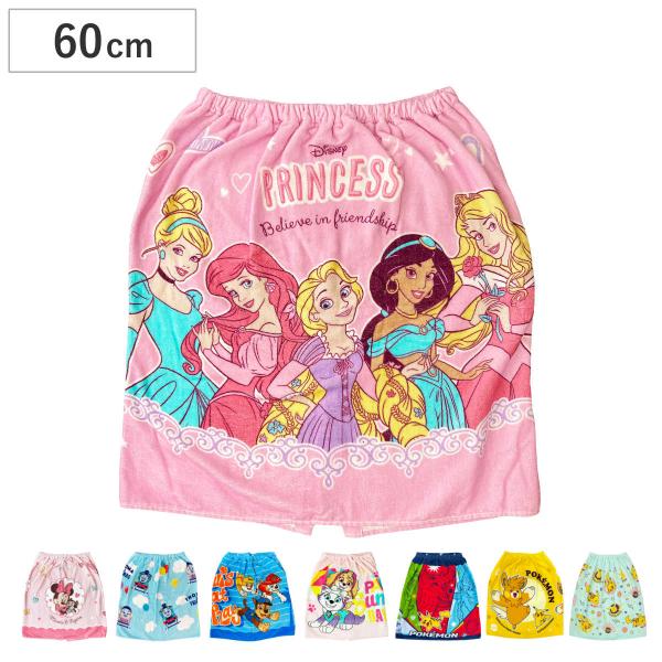 サイズ/約横115×縦60cm内容量/1枚材質/綿100％種類/プリンセス、ミニーマウス、トーマス、パウパトロールA、パウパトロールB、ポケモン24、パーモット×ピカチュウ、ピカチュウ生産国/中国製●お子さまでも簡単に脱ぎ着ができる巻きタオ...