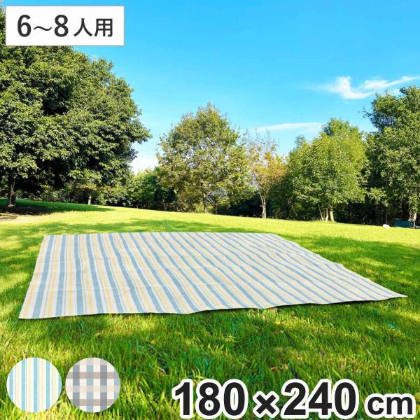 サイズ/約横180×縦240cm重量/約480g内容量/1個材質/本体：発泡ポリエチレン1mmPPフィルム(柄フィルム)アルミ蒸着PETフィルム手提げ袋：EVA種類/ストライプ、チェック生産国/中国製耐熱温度/60度●厚みがありソフトな座り...