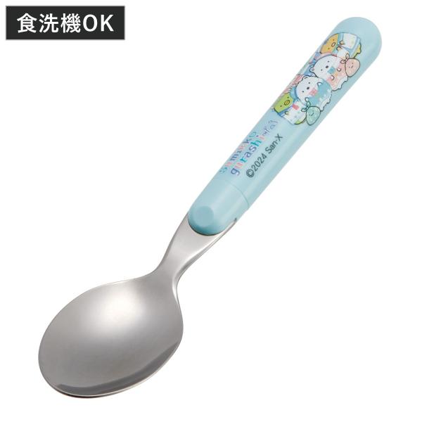 サイズ/約横3.1×縦14cm持ち手直径：1.3cm重量/約25g内容量/1本材質/柄：ABS樹脂金具：ステンレス鋼生産国/日本製耐熱温度/100度食器洗い乾燥機/使用可能●大人気のすみっコぐらしのお子様用スプーンです。●大好きなキャラクタ...