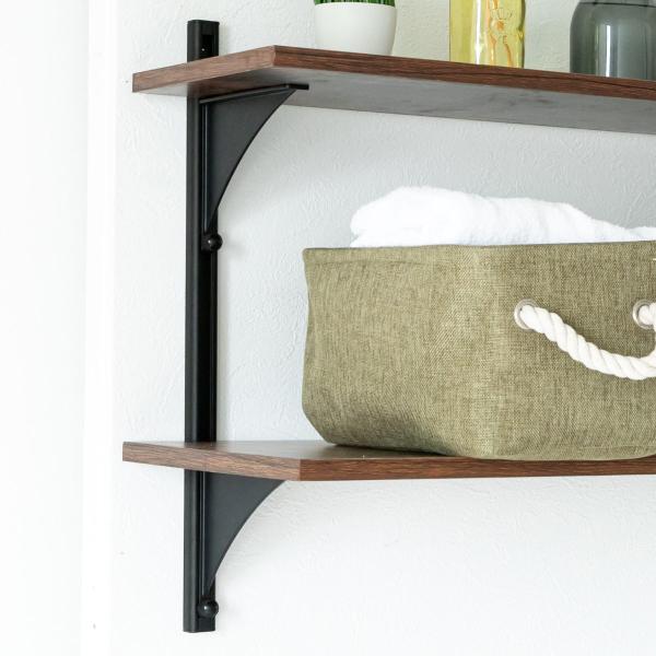 サイズ/約幅2.5×奥行16.4×高さ50.4cm内容量/1組付属品：レール×2、棚受×4、レールキャップ×4、固定具×4、ピンカバー×4、ピン固定具×1、丸木ねじ（3.8×14）×8、釘ピン×30、取扱説明書×1、取付ガイド×1材質/アル...