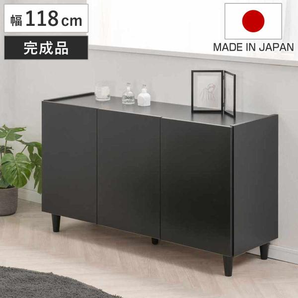 サイズ/約幅118×奥行39×高さ68.5cm重量/約24kg内容量/1台付属品：可動棚大2枚、小2枚材質/本体：強化プリント紙化粧繊維板脚部：天然木ラバーウッド生産国/日本製天板耐荷重/20kg棚板1枚あたり耐荷重/5kg組立状態/完成品...