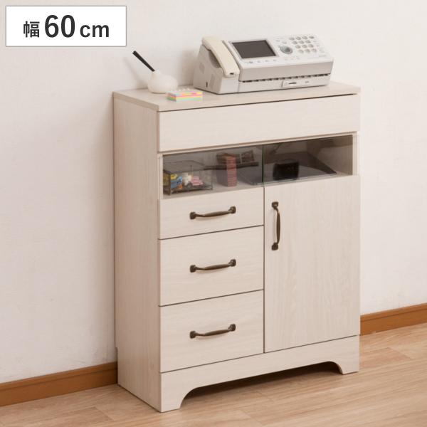 サイズ/約幅60×奥行29.5×高さ80.5cm重量/約22kg内容量/1台付属品：可動棚1枚、コード巻き金具2個材質/強化プリント紙化粧繊維板、強化ガラス生産国/中国製天板耐荷重/10kg棚板1枚あたり耐荷重/3kg組立状態/お客様組立品...