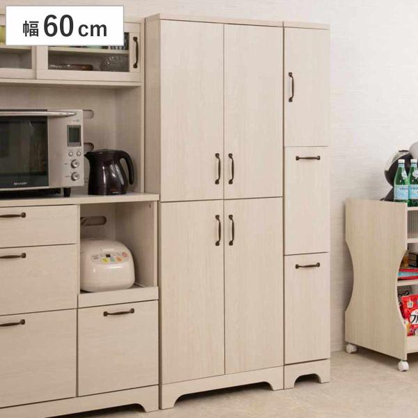 サイズ/約幅60×奥行45×高さ163cm重量/約42kg内容量/1台付属品：可動棚4枚、転倒防止金具材質/強化プリント紙化粧繊維板生産国/中国製耐荷重/底板：50kg棚板1枚あたり耐荷重/固定棚：10kg可動棚：5kg組立状態/お客様組立...