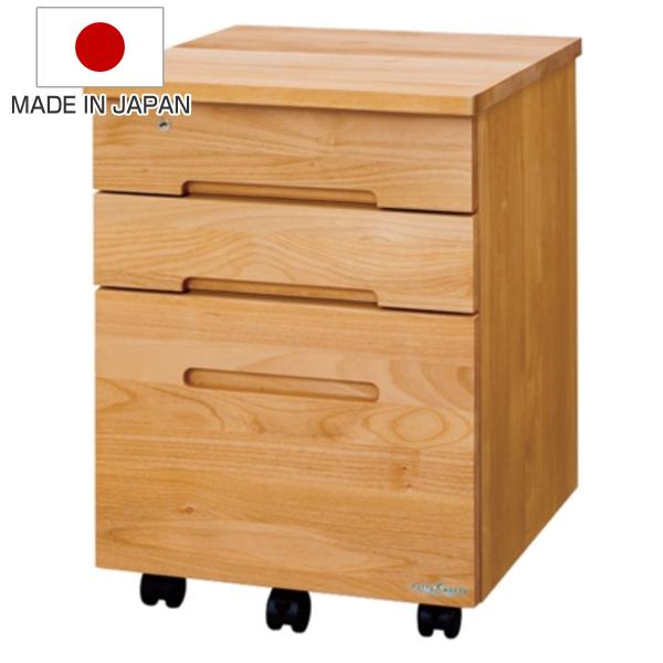 サイズ/約幅42.1×奥行47.8×高さ57.5cm重量/約12kg材質/アルダー無垢材カラー/ナチュラル生産国/日本製組立状態/完成品●アルダー無垢材を使用した学習ワゴンです。●幅42.1cm高さ57.5cmです。●暖かみのある優しい色合...