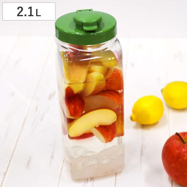 サイズ/約幅9.4×奥行10.2×高さ28cm重量/約180g容量/約2.1L内容量/1個材質/本体：PETフタ：ポリプロピレンパッキン：シリコーンゴム生産国/日本製耐熱温度/60度パーツ別耐熱温度/フタ：120度、パッキン：140度耐冷温...