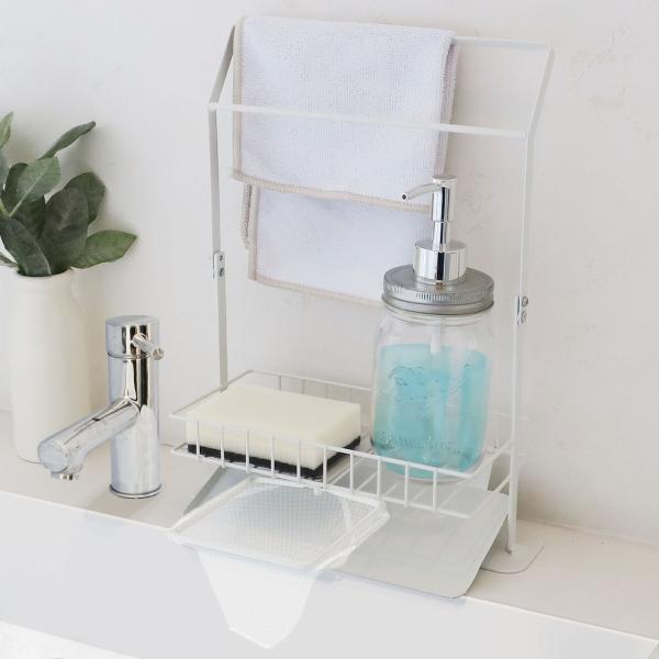 サイズ/約幅25.6×奥行11.5×高さ33.5cm（組立時）内容量/1個付属品：水切りトレイ×1、粘着シート×2、ネジ×2、プラスドライバー×1材質/本体：スチール（粉体塗装）生産国/中国製耐荷重/ラック部分：約5kg●「水切りホルダー」...