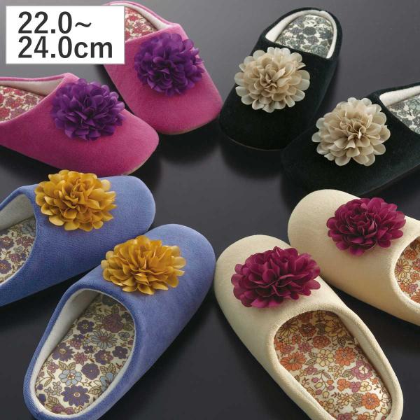サイズ/適応サイズ：約22.0cm〜24.0cm内容量/1足材質/甲：パイル（綿）地糸・中板・花：ポリエステル中板内部：低反発ウレタン種類/ブラック、アイボリー、パープル、ローズ生産国/中国製洗濯/洗濯機使用可能（ドラム式不可）●大きな花の...