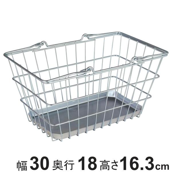 サイズ/約幅30×奥行18×高さ16.3cm内容量/1個材質/スチール生産国/中国製●洗練された無骨さが魅力のワイヤーバスケットです。●スチール素材を使用しており、丈夫で長くお使いいただけます。●キッチン、パントリー、バスルーム、クローゼッ...