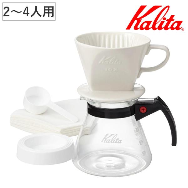 サイズ/2〜4人用ドリッパー：約幅13.8×奥行11×高さ8.8cmサーバー：約幅16×奥行12×高さ11.5cm容量/サーバー：約500ml内容量/セット内容：陶器製ドリッパー、102ロシ、500サーバーN、メジャーカップ、ロト受け●届い...