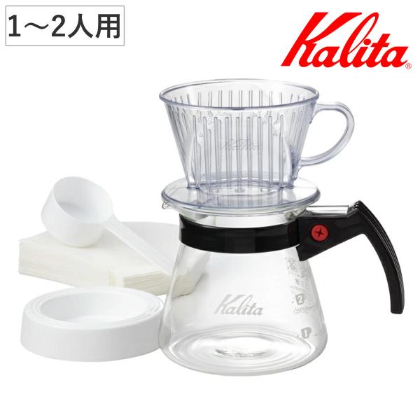 サイズ/1〜2人用ドリッパー：約約幅11.3×奥行9.2×高さ6.3cmサーバー：約幅14.5×奥行10×高さ10.3cm容量/サーバー：約300ml内容量/セット内容：AS樹脂製ドリッパー、101濾紙、300サーバーN、メジャーカップ、ロ...