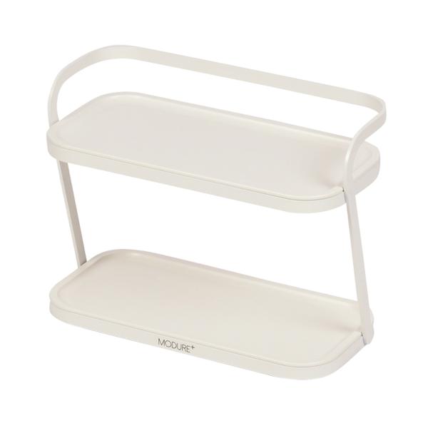 サイズ/約幅24.5×奥行12×高さ18cm棚と棚の間の高さ：約11.5cm重量/約663g内容量/1個材質/フレーム：鉄（紛体塗装）トレー：ポリスチレンすべり止め：合成ゴム生産国/日本製パーツ別耐熱温度/トレー：70度食器洗い乾燥機/使用...