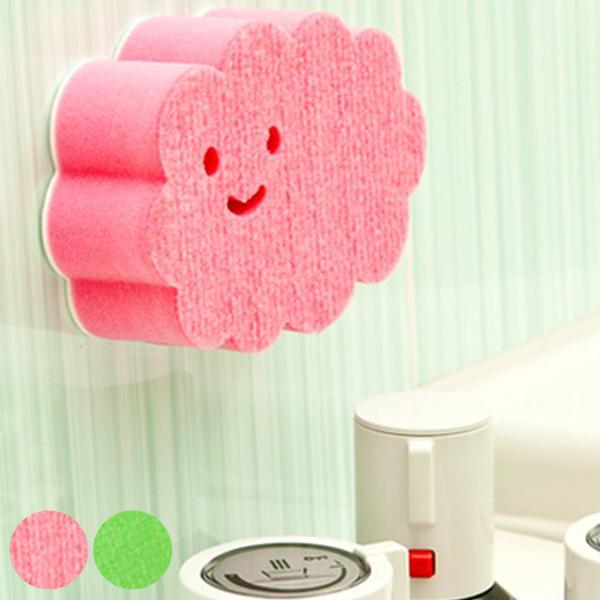 サイズ/約幅17×奥行10×高さ4cm内容量/1個材質/アクリル不織布、ポリウレタンフォーム、アクリルフォーム種類/ピンク、グリーン生産国/日本製●浴室の鏡や壁などのツルツルした所に貼り付けておけるお風呂掃除用のスポンジです。●湯あか・水ア...