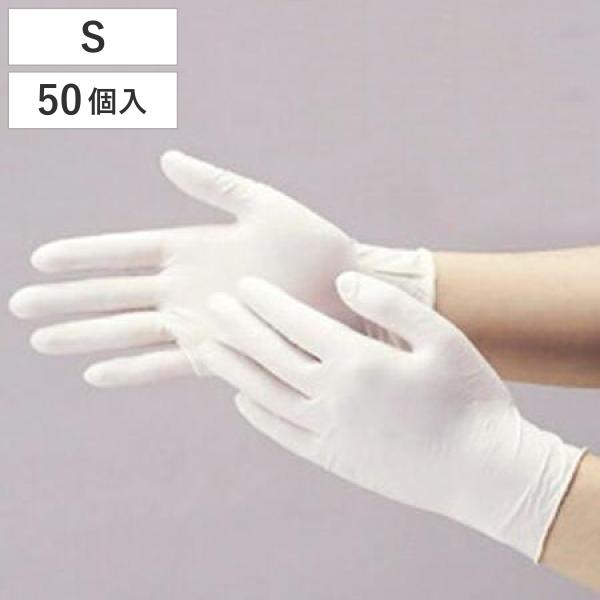 サイズ/全長：23cm手の平の周り：16.6cm中指の長さ：7cm内容量/1個（50枚入り）材質/天然ゴム●使い捨てのSサイズゴム手袋50枚入りです。●必要なときに気軽に使えます。●指先にフィットして、素手感覚で使える極うす手タイプです。●...