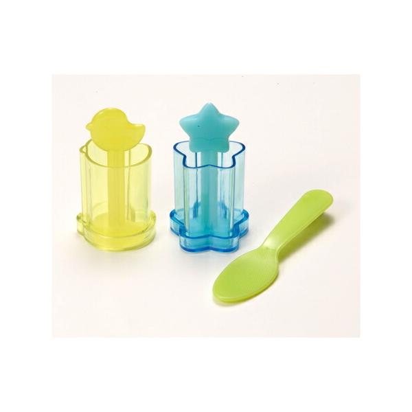 キャラ弁グッズ。ごはんがくっつかないプチしゃもじ付き。小さいおにぎりはとても握りにくいですが、これなら簡単！お弁当に、パーティーに。【商品詳細】サイズ：約37×37×90mm　おにぎりのできあがりサイズは幅30mm位になります。　内容量：2...