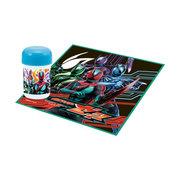 サイズ/おしぼり：約25×25cmケース：約直径6.2×高さ10.2cm内容量/1個（ケース、おしぼり、名前シール）材質/蓋・本体：ポリプロピレンタオル：ポリエステル92％、ナイロン8％生産国/日本製●仮面ライダーゼッツのおしぼりセットです...