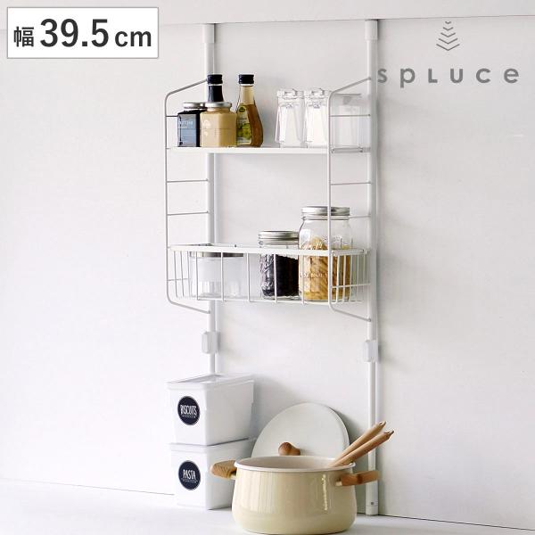 サイズ/約幅39.5×奥行14.5×高さ70〜105cm内容量/1セットセット内容：支柱×2本、棚支柱×2本、メッシュトレイ×1枚、バスケット×1個材質/支柱・棚：鉄（エポキシ樹脂粉体塗装）樹脂部品：ナイロン樹脂、シリコーンゴムねじ：鉄、メ...