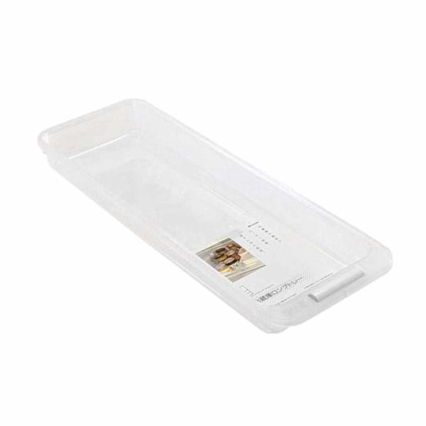 サイズ/約幅36.8×奥行12.5×高さ3.7cm内容量/1個材質/本体：ポリプロピレンキャップ：スチロール樹脂生産国/日本製●冷蔵庫の整理に便利なロングトレーです。●長いトレー形状で奥までしっかり収納できます。●出し入れしやすい突起付きで...