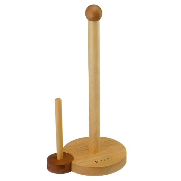 サイズ/約幅15×奥行12×高さ31cm重量/約250g内容量/1個材質/天然木生産国/台湾製●ナチュラルな木目がやさしく馴染むペーパーホルダーです。●自立型なので、キッチンカウンターや棚にもすっきり収まります。●丸みのあるキャップが、さり...