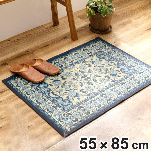 サイズ/約横85×縦55cm内容量/1枚材質/表面：い草100％（三重織）裏面：不織布縁：綿100％（四方縁）生産国/中国製●ペルシャ絨毯を思わせる繊細なデザインを表現した洋風い草マットです。●美しく染め上げたい草を複雑に織り上げることで、...