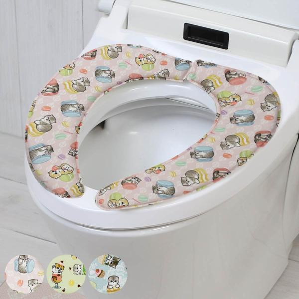 サイズ/約横17.5×縦39cm厚さ：約1.5cm洗浄暖房型・普通型（O型・U型）兼用内容量/1組材質/表面：ポリエステル100％中芯：ポリウレタンフォーム裏面：熱可塑性エラストマー種類/マカロンにゃん、クリームソーダにゃん、カップケーキに...