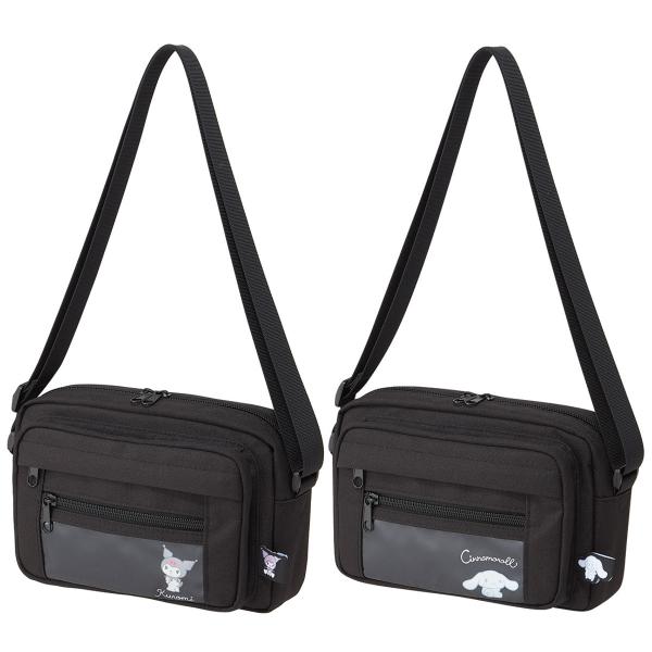 サイズ/約幅23×奥行5.5×高さ15cmベルトの長さ：最長約123cm内容量/1個材質/ポリエステル、PVC種類/クロミ、シナモロール生産国/中国製洗濯/不可●クロミとシナモロールのショルダーバッグです。●前面がクリアポケットになっている...