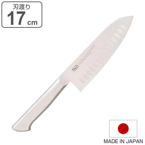 サイズ/刃渡り：約17cm内容量/1丁材質/刃：モリブデン含有ステンレス鋼柄：ステンレススチール生産国/日本製●刃渡り17cmの三徳包丁　です。●継ぎ目の無い一体構造で汚れがたまりにくく衛生的です。●握りやすく、ほどよい重量感のある柄です。...