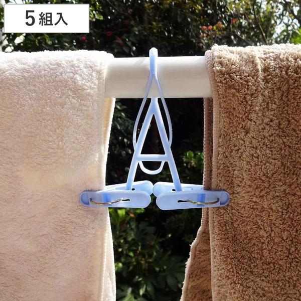 サイズ/約幅5×奥行3.2×高さ26.5cm内容量/5組入り（ピンチ10個付）材質/ピンチ：ポリプロピレンひも：ポリエチレンバネ：鋼線生産国/中国製耐熱温度/120度耐冷温度/-20度●２つの洗濯物が一度にはさめ、風による移動を防ぎます。●...