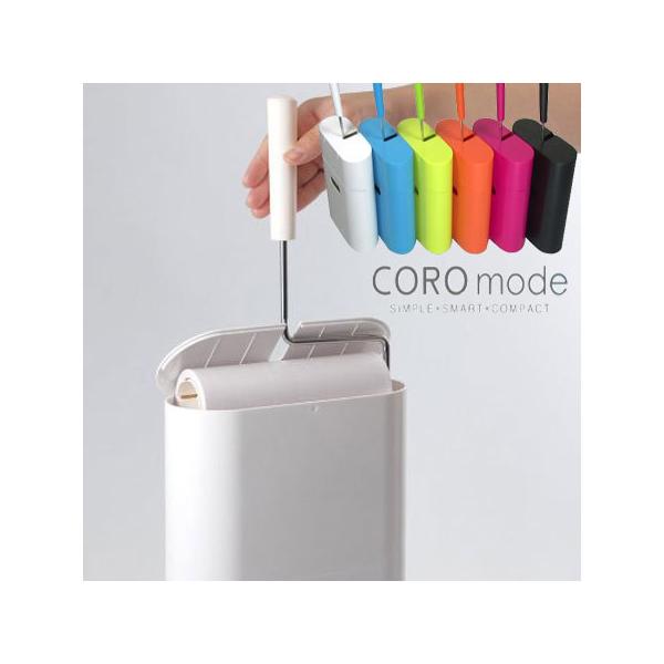 ●粘着クリーナーボックスにスペアポケットが付いた、粘着クリーナーです。　●使った粘着クリーナーのヘッドを本体上からそのままいれるだけ！　●フタのピンにヘッドがあたって、自動的に閉まります。　●粘着テープのスペアが3本収納できます。　●クリー...