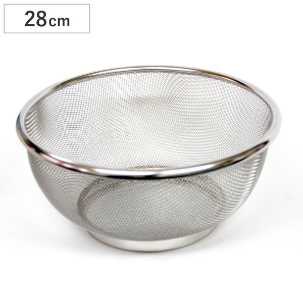 サイズ/約高さ12cm直径：約28cm重量/約300g内容量/1個材質/18-8ステンレス生産国/日本製食器洗い乾燥機/使用可能●麺類や野菜の水切りに便利な28cmのざるです。●サビに強い18-8ステンレス製です。●ステンレス製なのでお手入...