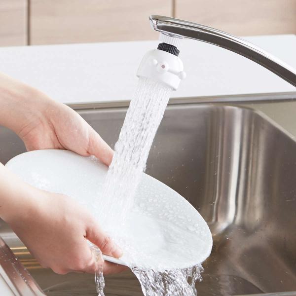 サイズ/約幅6.1×奥行4.6×高さ5.7cm内容量/1個（付属：アタッチメント1個）材質/ABS樹脂、アセタール樹脂、塩化ビニル樹脂、ニトリルゴム、EPDM、ステンレス生産国/日本製対応サイズ/自在水栓（1.6〜1.9cm）泡沫水栓（外ネ...