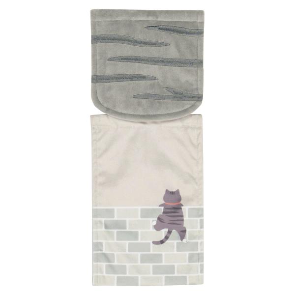 サイズ/約横15.5×縦37cm内容量/1個材質/表生地：ポリエステルカラー/グレー生産国/中国製乾燥機/使用不可●天真爛漫な可愛らしい和にゃんこに癒される、ペーパーホルダーカバーです。●フラップ部分はふわふわした起毛生地にサバトラ柄の刺繍...