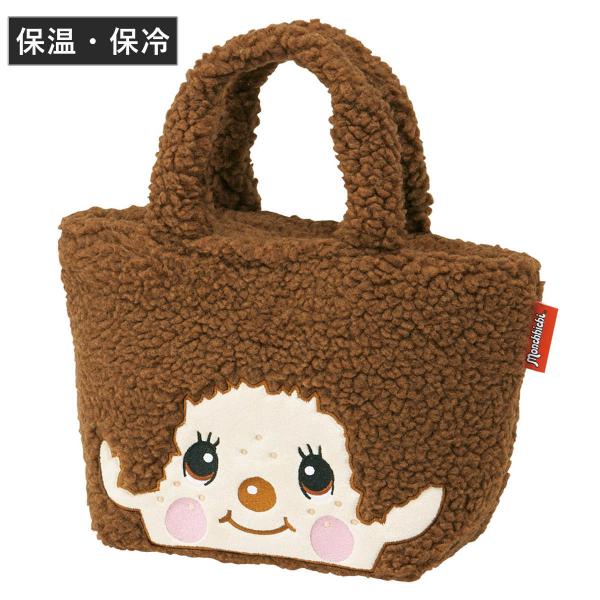 サイズ/約幅30×奥行12×高さ18cm※持ち手含まず内容量/1個材質/表地：ポリエステル裏地：アルミ蒸着生産国/中国製洗濯/不可●キャラクターデザインの保温・保冷ランチバッグです。●表地はモコモコとした手触りのボア生地です。●内側はアルミ...